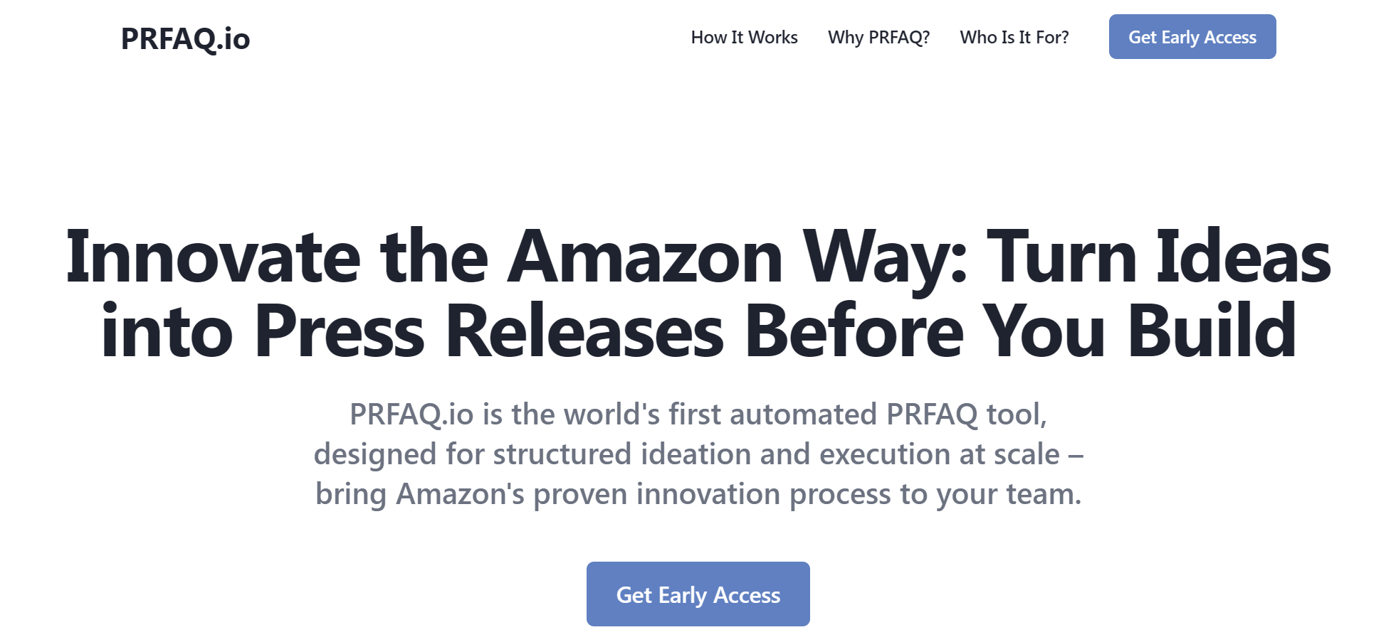 PRFAQ.io - Innovate Like Amazon